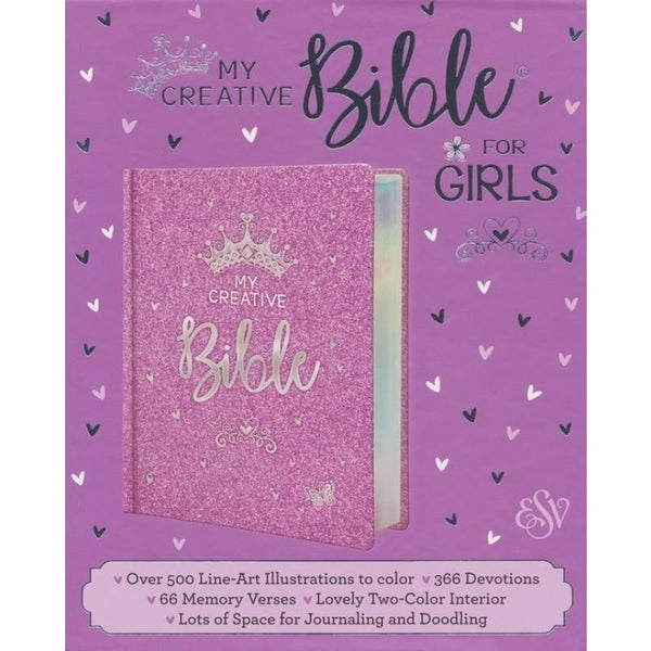 ESV My Creative Bible For Girls Purple Glitter (Hardcover) Speciality ...